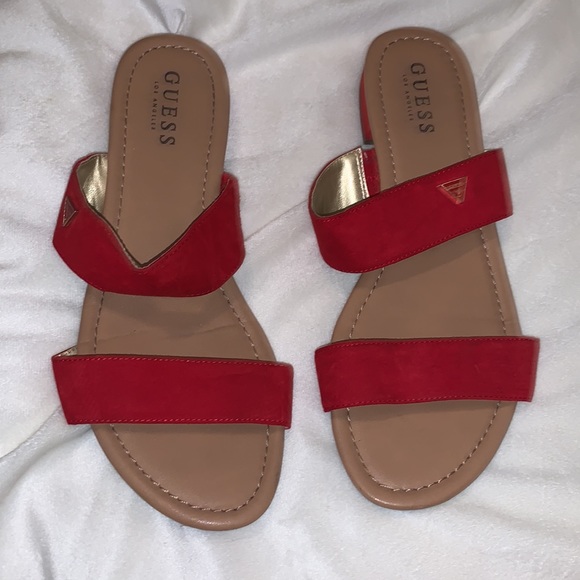 Guess | Shoes | Red Stylish Guess Sandals | Poshmark